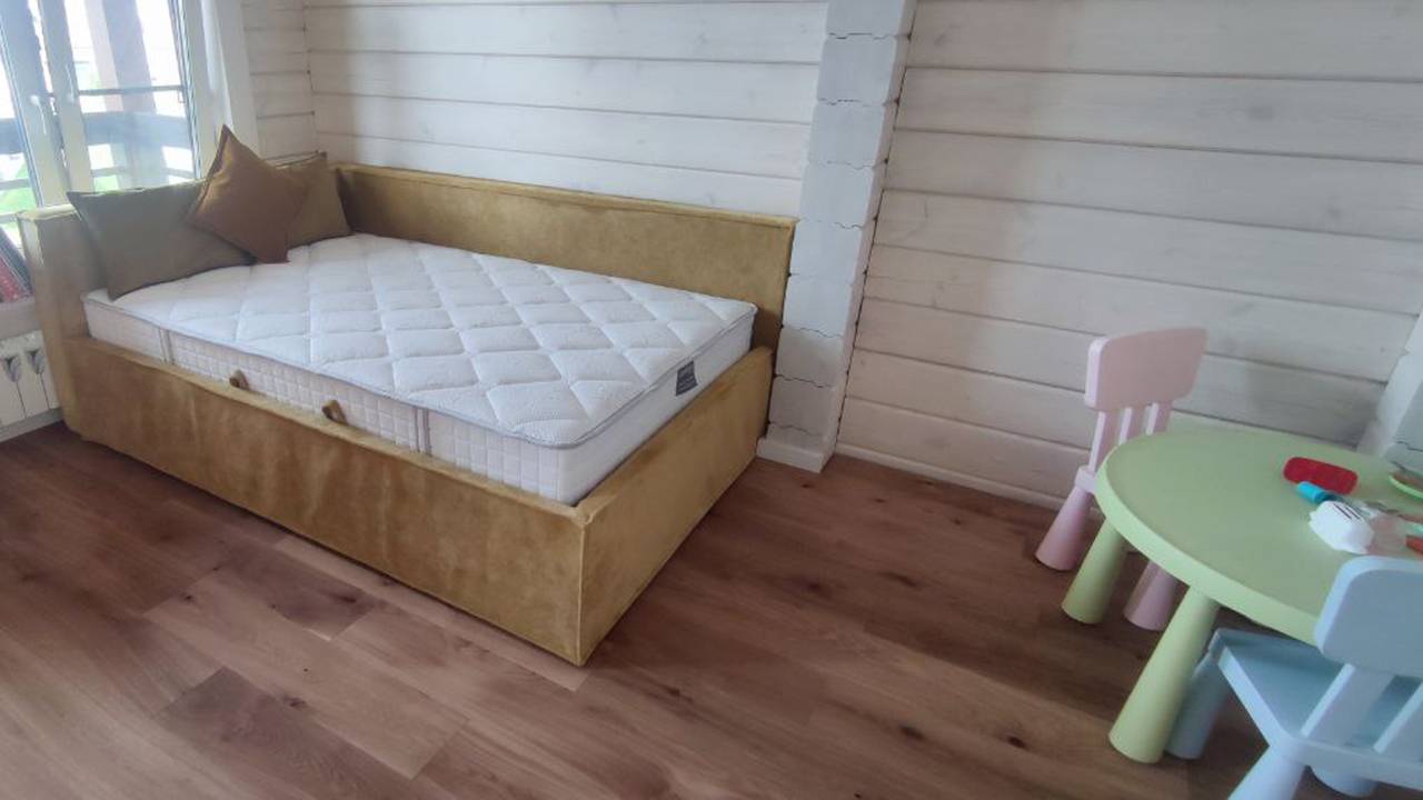 Сохо угловая детская кровать в медовом цвете