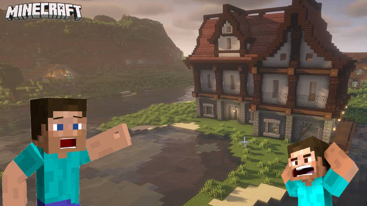 Minecraft. Строим красивый старинный дом. Необычный дом. в креативе. Необычный дом майнкрафт.