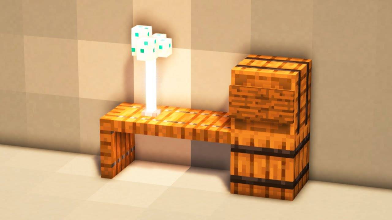 Стол с Лампой в Майнкрафте