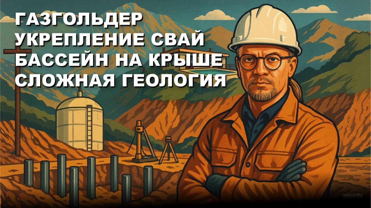 Газгольдер | Укрепление свай | Бассейн на крыше | Сложная геология ЧаВо №43