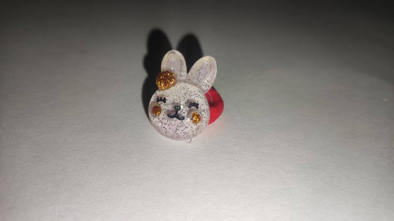 Изготовление резиночки Зайчик