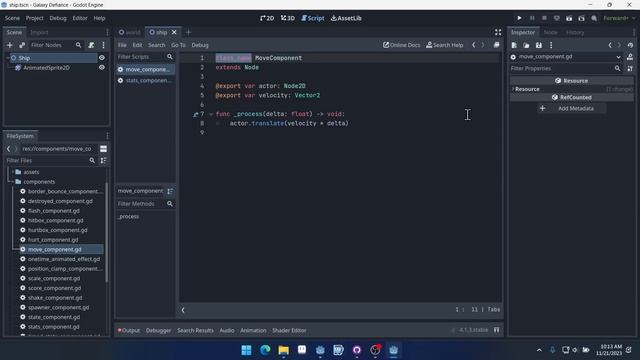 Учебник Godot 4 - Космическая шутер с использованием компонентов