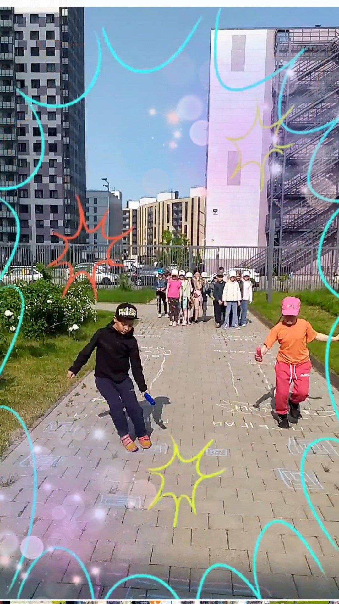 Полоса препятствий/идеи в школе/игры на улице/игры на каникулах