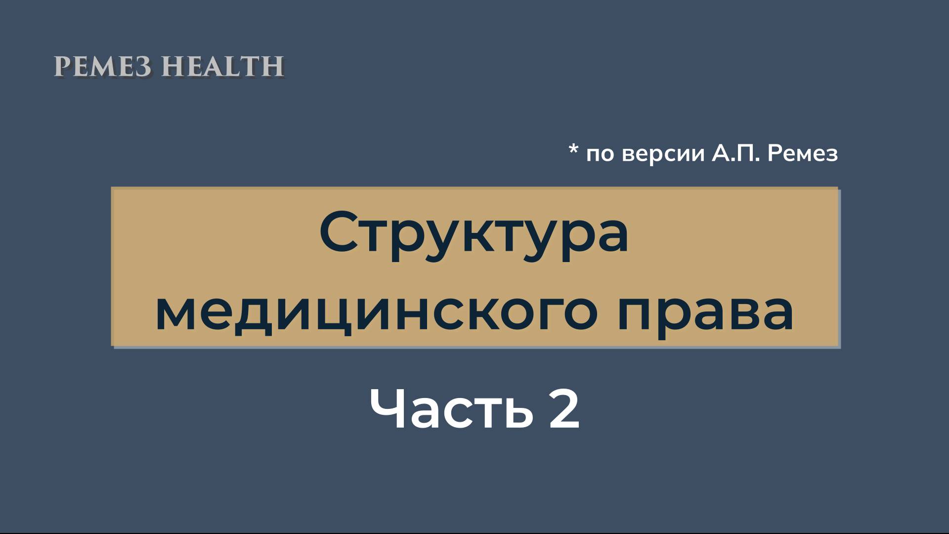 Структура медицинского права, часть 2 - обзорный выпуск // Анжелика Ремез #MedLaw