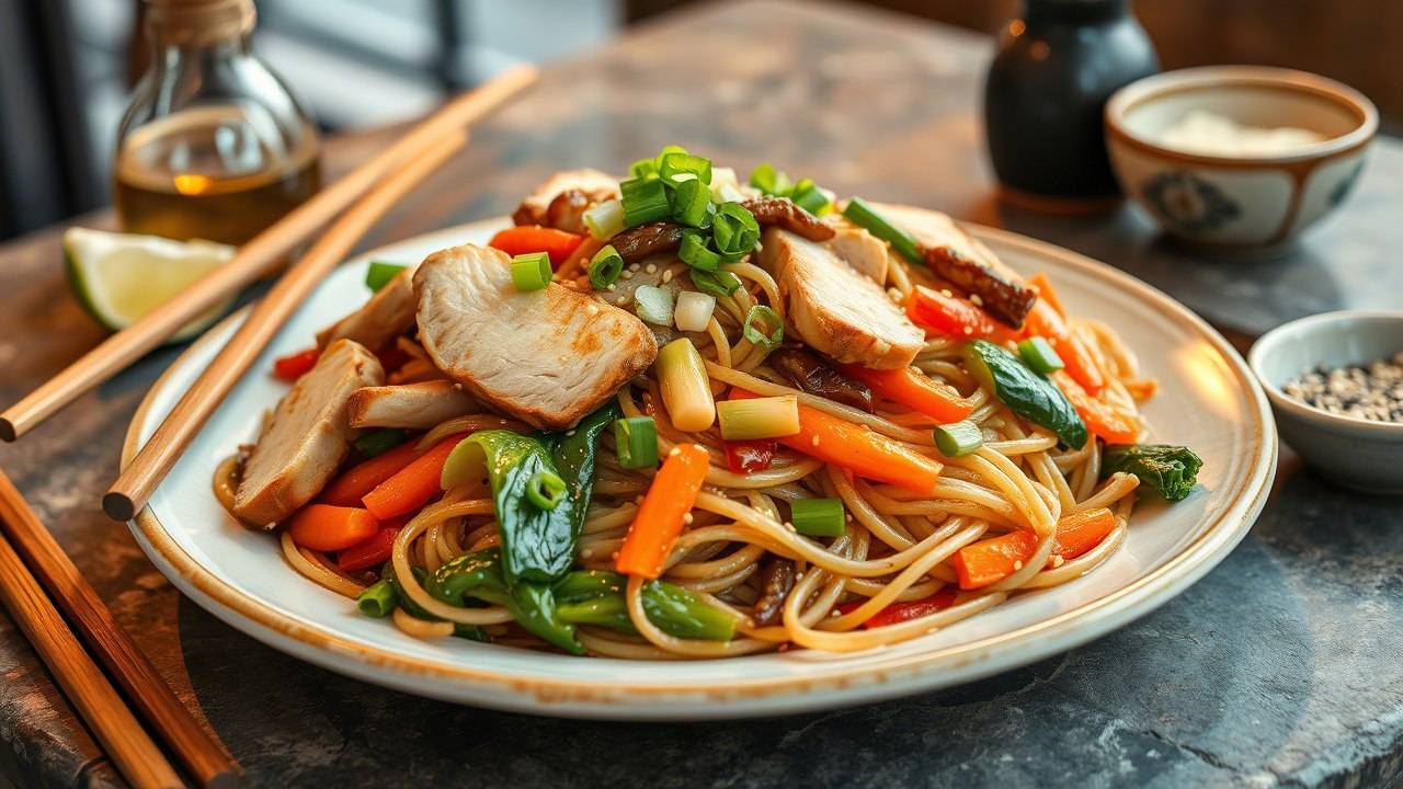 Вок с Индейкой: сочное мясо в пикантном овощном танце!