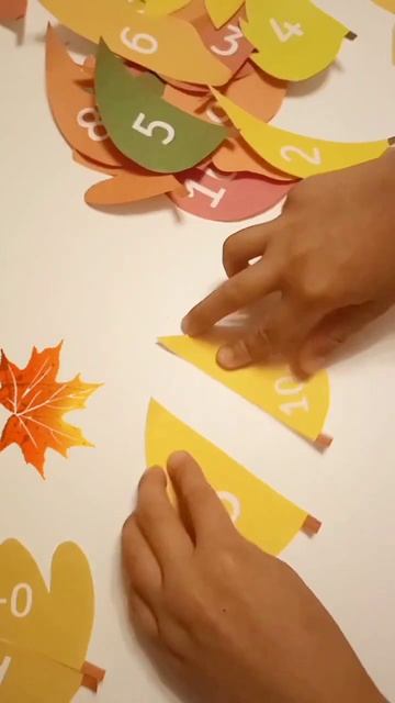 Собираем осенние листики - учимся считать от 0 до 10