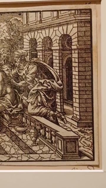 Неизвестный гравёр. Благовещение. Сусанна и старцы.. По оригиналу Жана Кузена старшего. 1614.