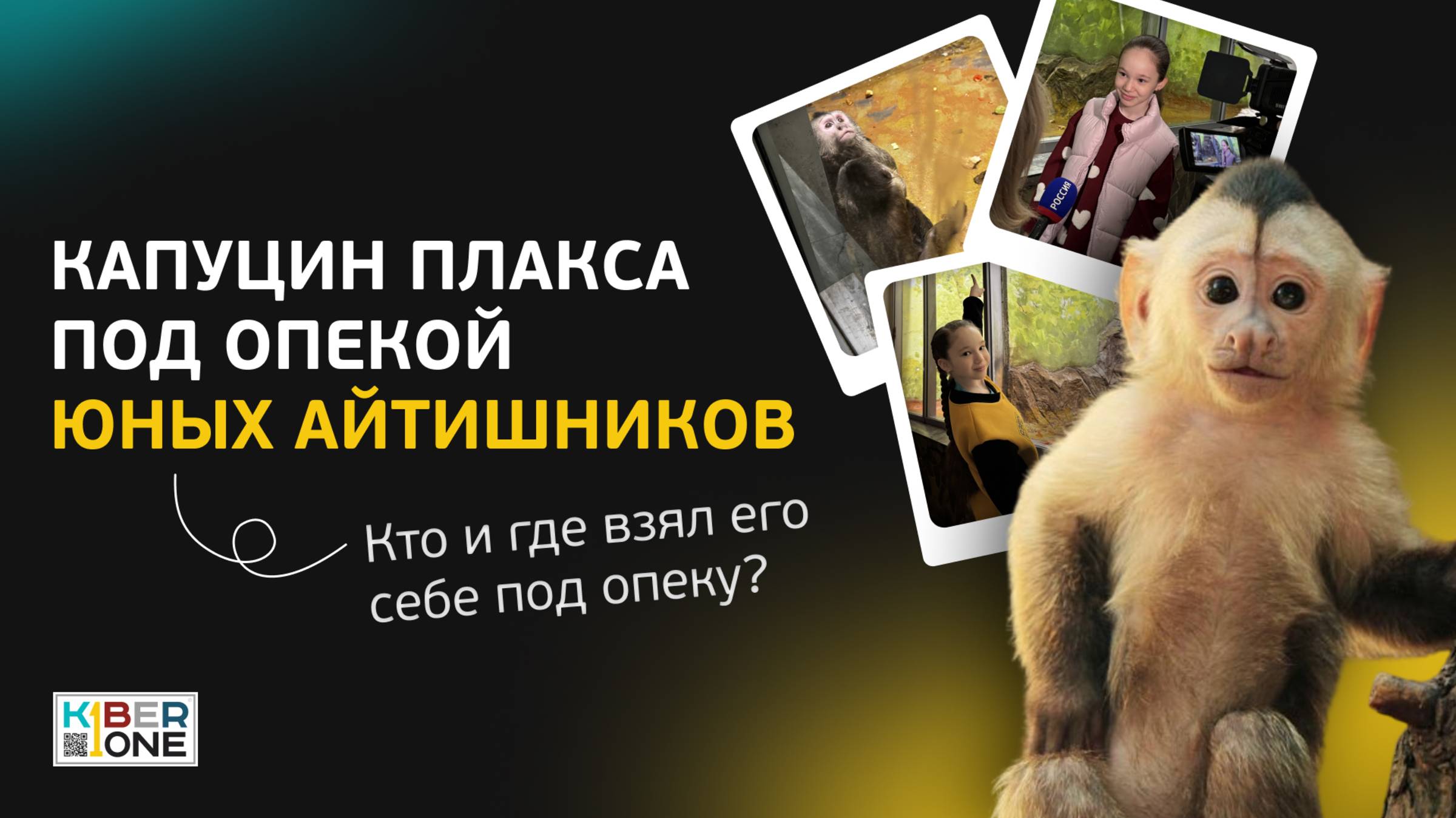 Капуцин из зоопарка Екатеринбурга под опекой юных айтишников