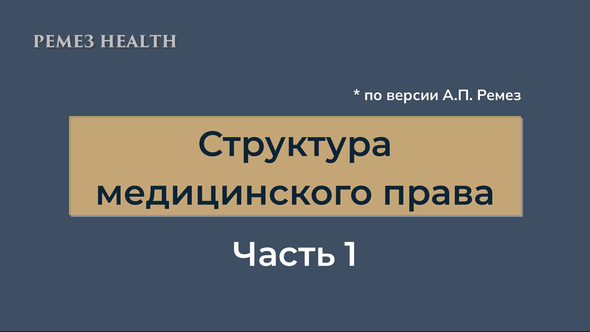 Структура медицинского права, часть 1 - обзорный выпуск // Анжелика Ремез #MedLaw