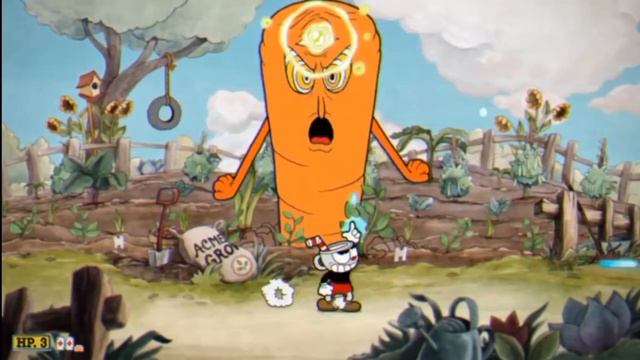 Прохождение Cuphead (1 босс) "Цветы жизни" овощебанда