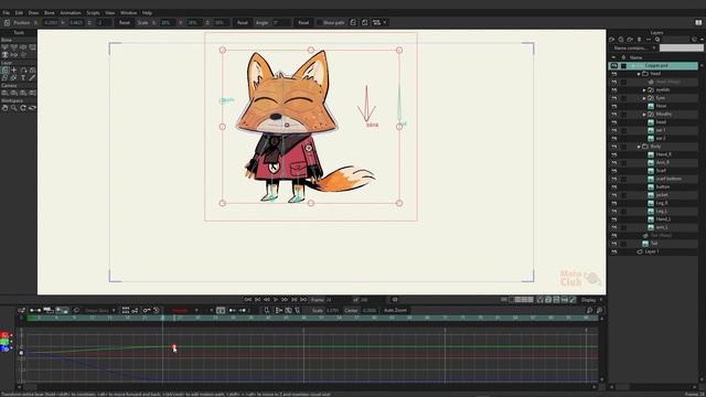 Бесплатный курс по Moho 14 - Урок 14 - Виды ключевых кадров и графический режим (Motion Graph)