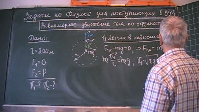 Скорость самолёта в мёртвой петле