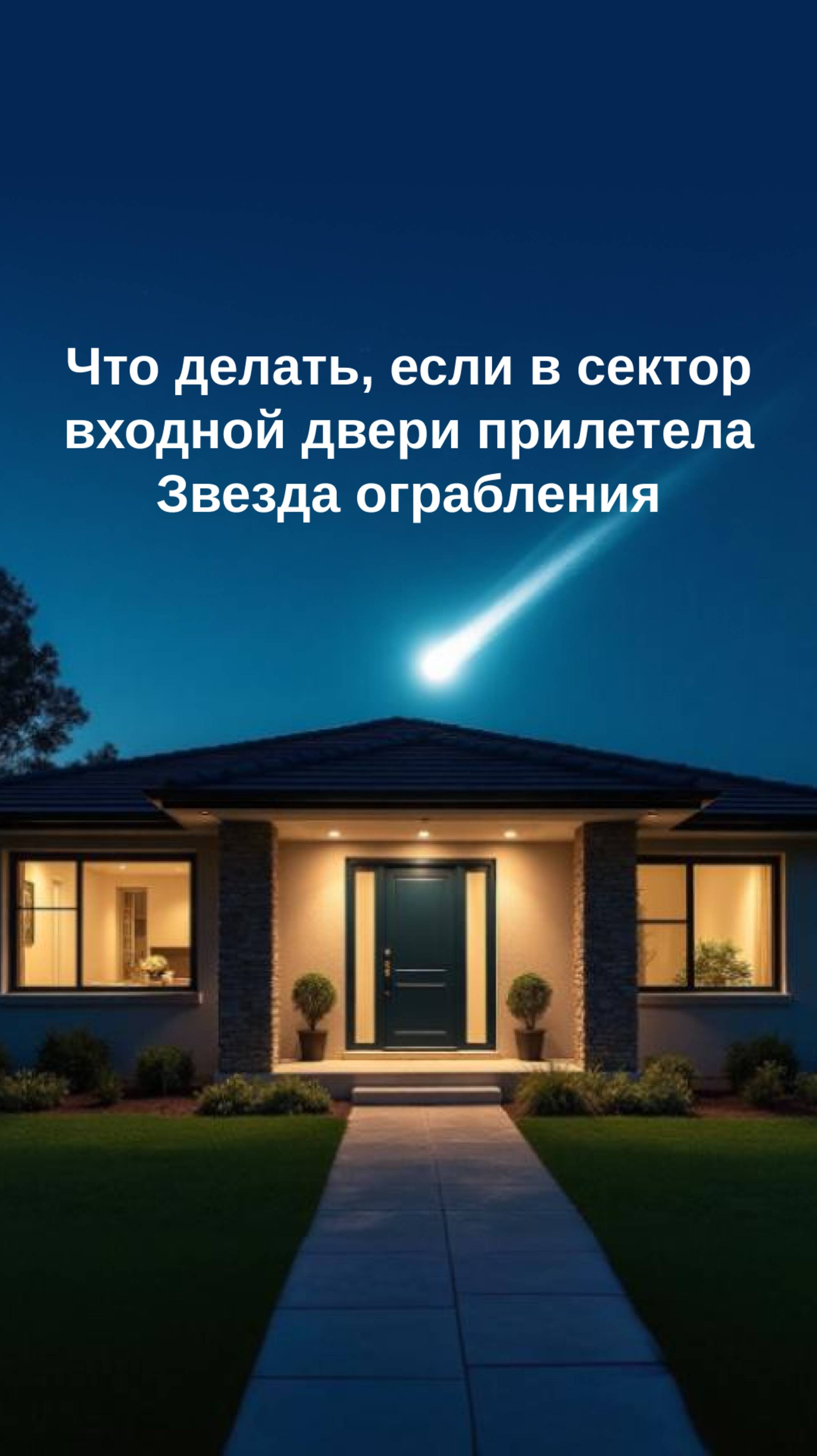Что делать, если в сектор входной двери прилетела Звезда ограбления