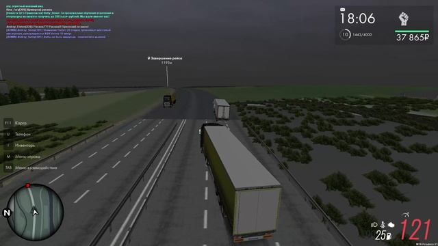 МТА Провинция 1й Сервер! Как развлекаются дальнобойщики!