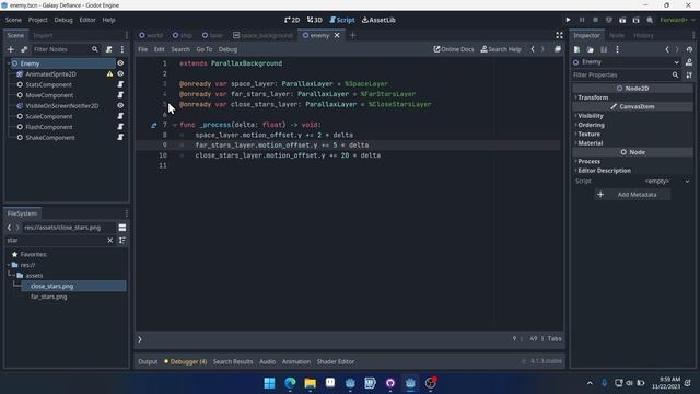 Учебник Godot 4 - Космический стрелок с использованием компонентов - P5 шаблон врага