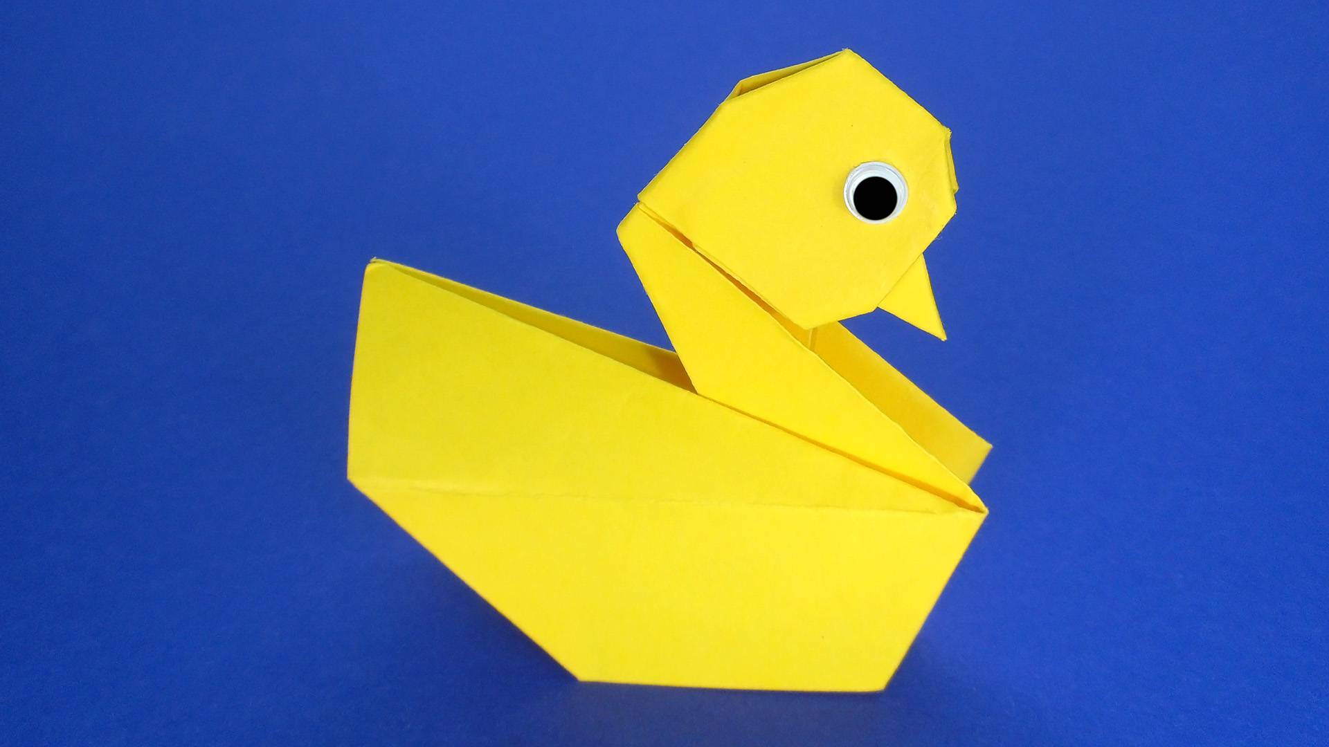 Как сделать Утёнка из бумаги | Оригами Утенок своими руками