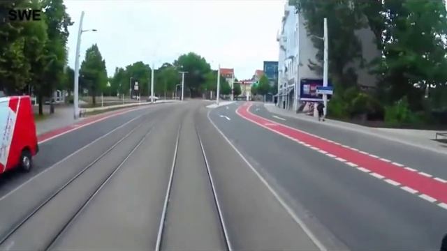 Трамваем 5 от зоопарка по Эрфурту, чуть рассуждений о вреде рельсатых. Не #луафАсра