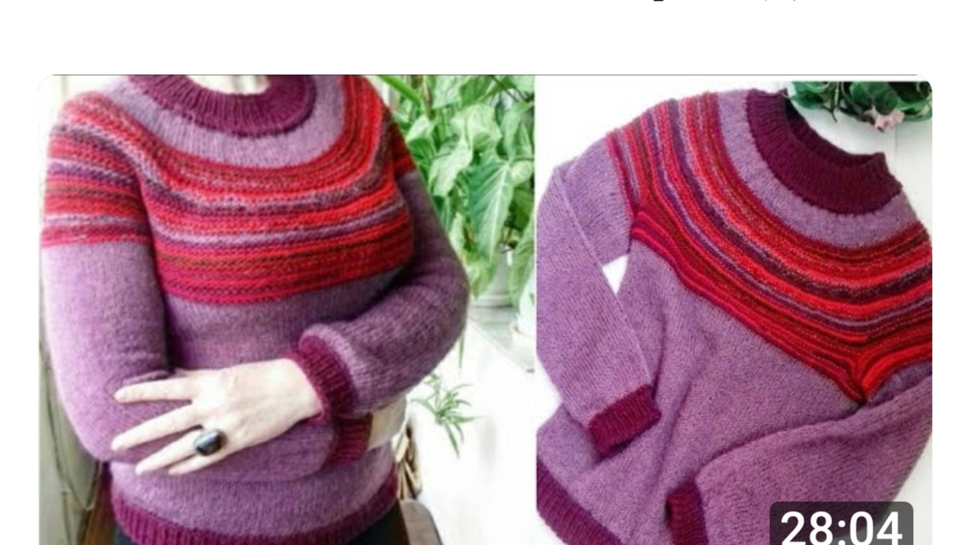 ДЖЕМПЕР _РУБИН_ СПИЦАМИ, МК (2 часть) __ Jemper with knitting needles (2 part)