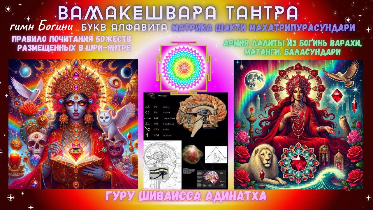 ВАМАКЕШВАРА ТАНТРА - гимн Богини Букв Алфавита Матрика Шакти Махатрипурасундари,  правило почитания