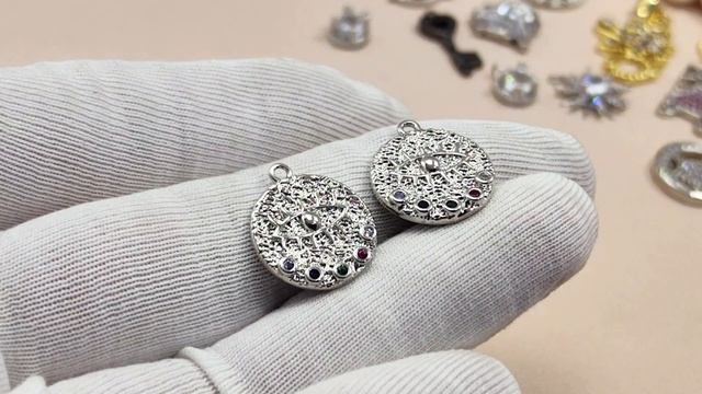 Новые подвески для бижутерии с фианитами