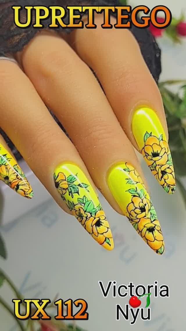 #цветы #stamping #naildesign #stampingnailart #nailart #uprettego #victorianyu #stampingplates