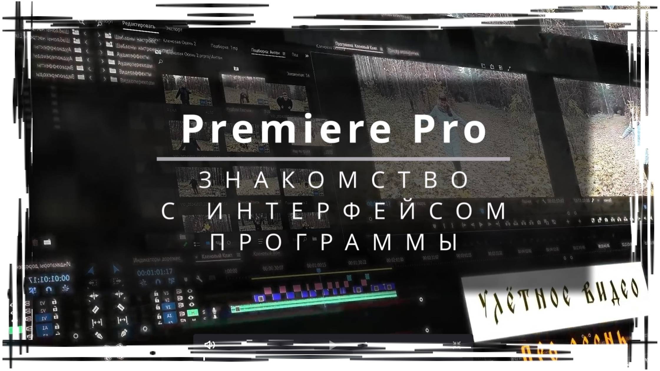 001. Adobe Premiere Pro. Знакомство с программой. Первое открытие