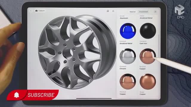Моделирование обода колеса на iPad с помощью Shapr3D