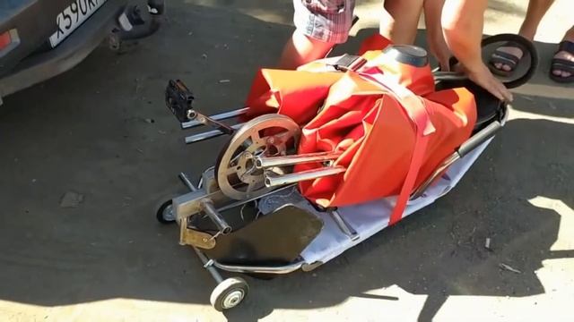 "Транцевые" колеса на катамаран MARINA-M1