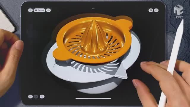 Моделирование соковыжималки на iPad с помощью Shapr3D