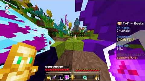 14-секундная победа в Cubecraft crystal pvp