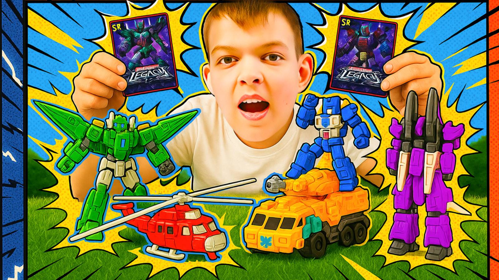 Роботы трансформеры Glory Alliance отправляются на игровую площадку - ищем энергетические камни!