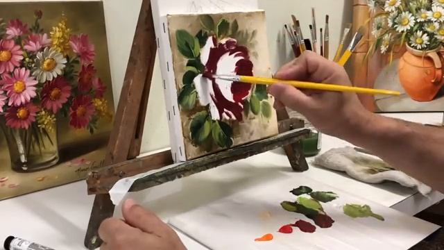 Как нарисовать красную розу