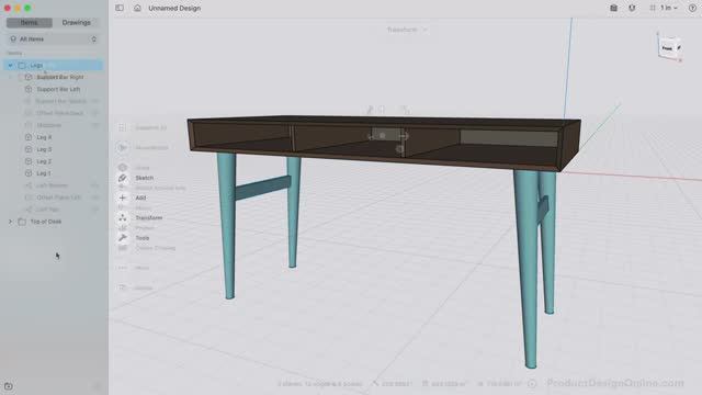 Урок 8. Shapr3D для столяров Современный деревянный стол