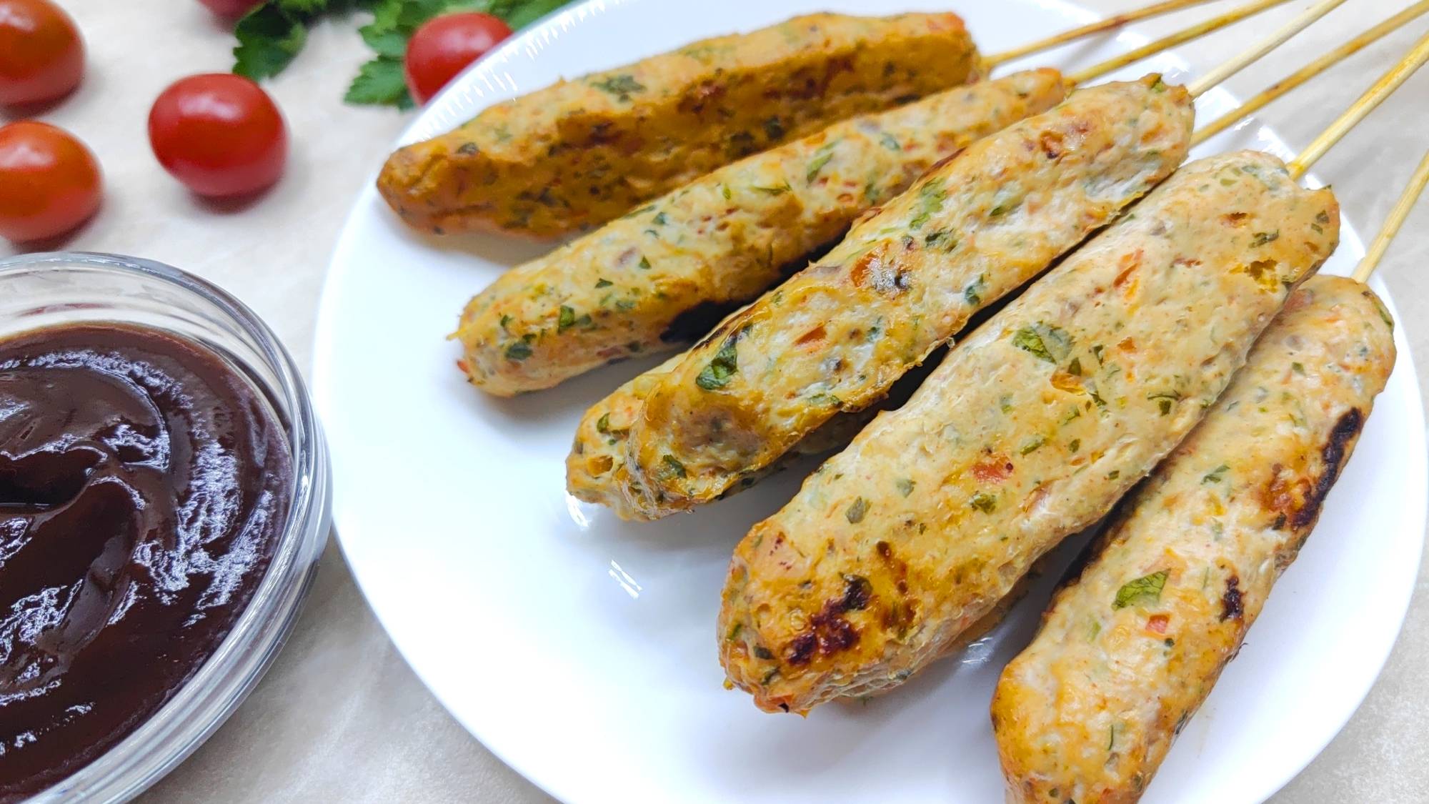 Куриный люля-кебаб в духовке простой и вкусный рецепт