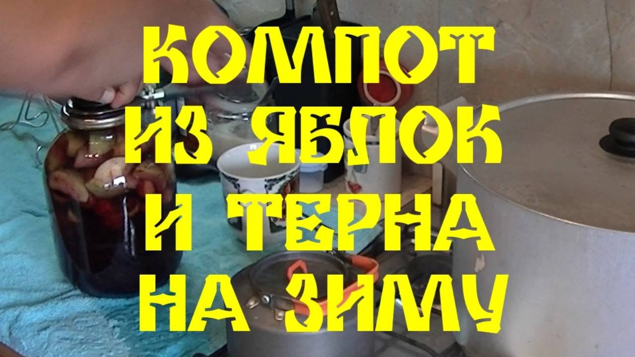 КОМПОТ ИЗ ЯБЛОК И ТЁРНА НА ЗИМУ