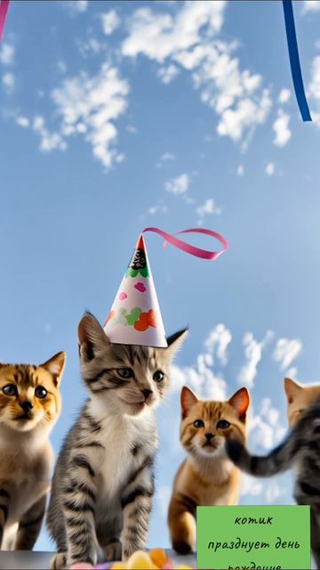 Котик празднует день рождение 🎉