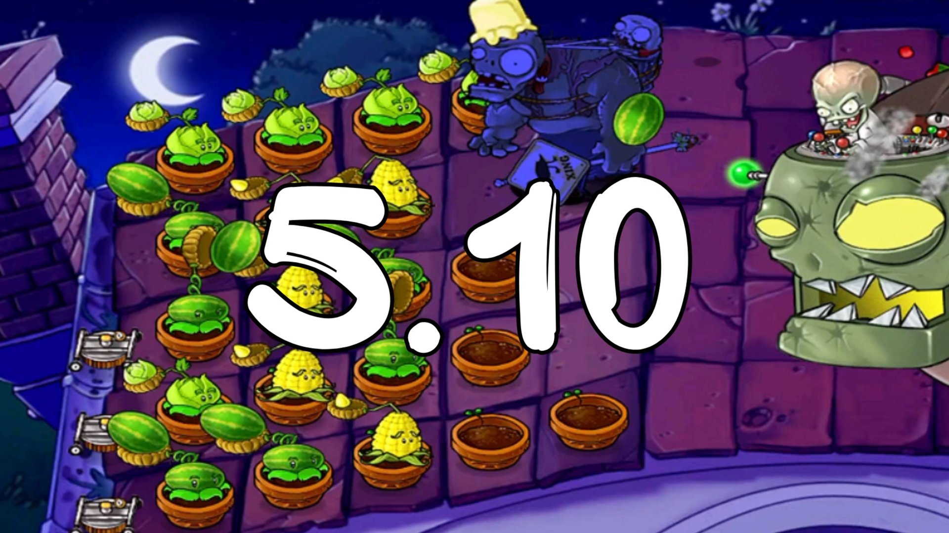 РАСТЕНИЯ ПРОТИВ ЗОМБИ / PLANTS VS ZOMBIES Прохождение уровня 5.10 Конец кампании