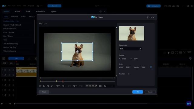 Основы 18 Использование ключевых кадров для  увеличения и масштабирования клипов PowerDirector 2025
