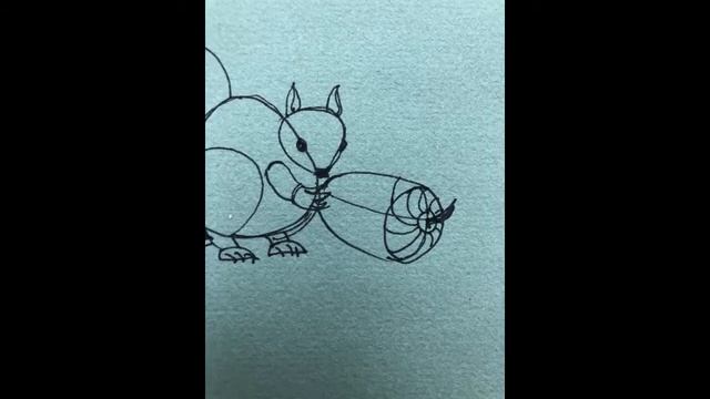 Рисуем лето  Урок № 3  Белка - неожиданная гостья