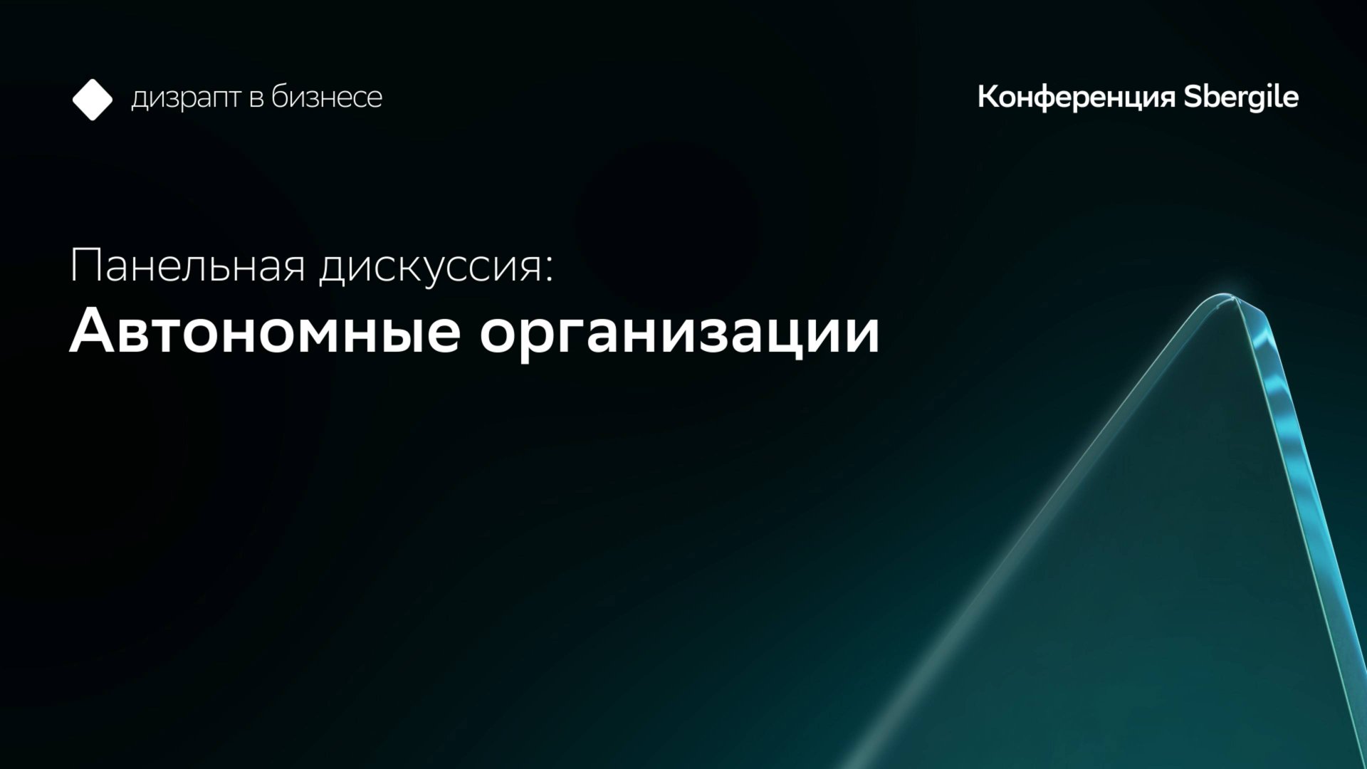 Панельная дискуссия: Автономные организации