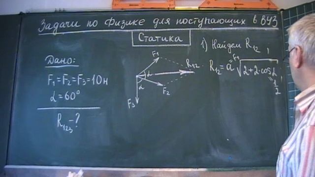 Равнодействующая равных сил