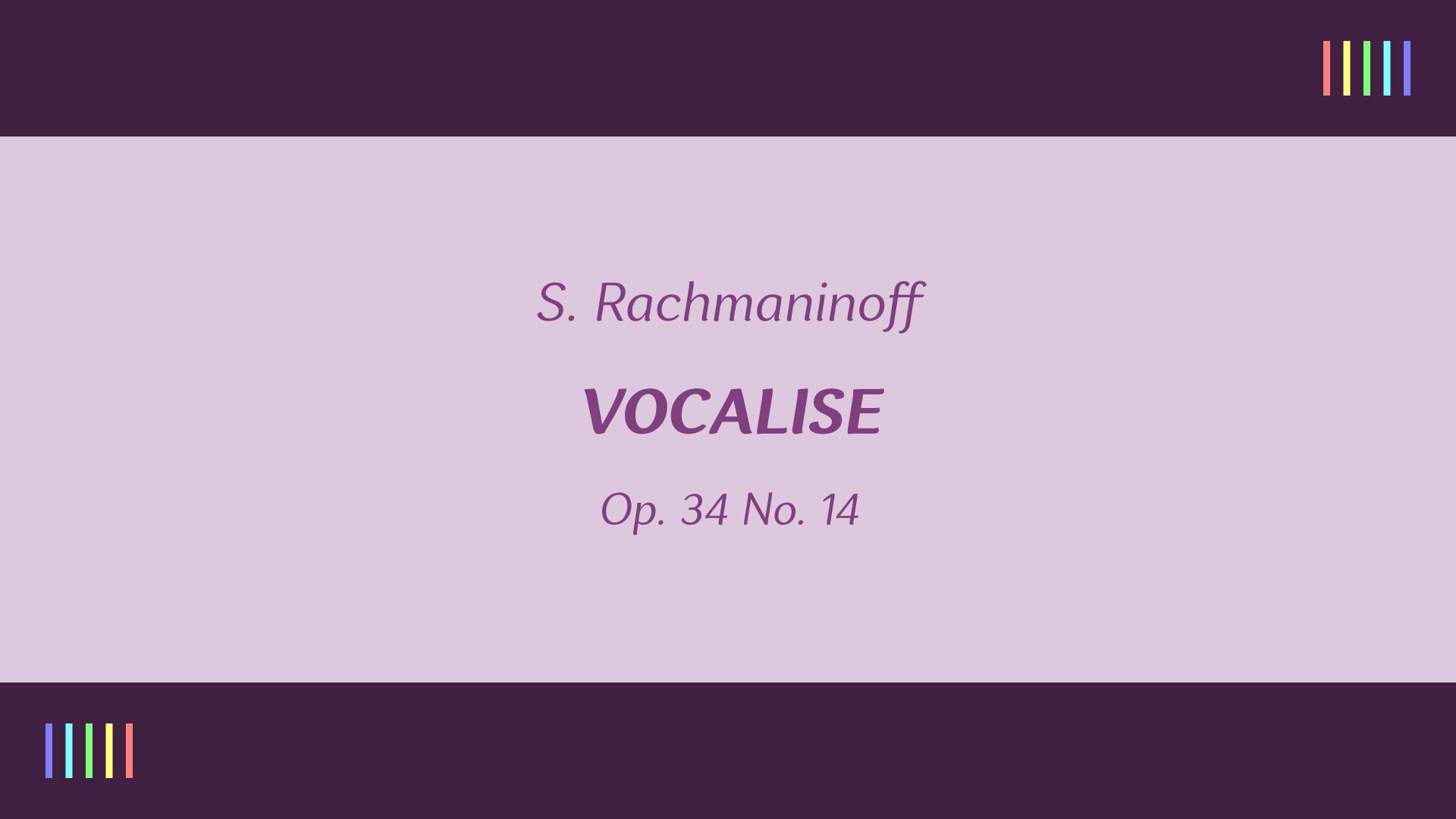 Joan Rodgers — Vocalise (Rachmaninoff)