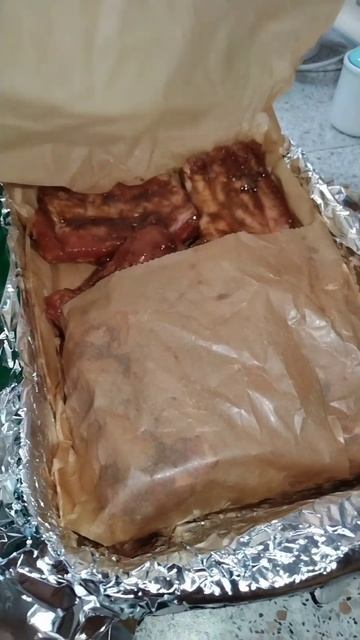 Мясные рёбрышки в духовке. Рецепт в описании