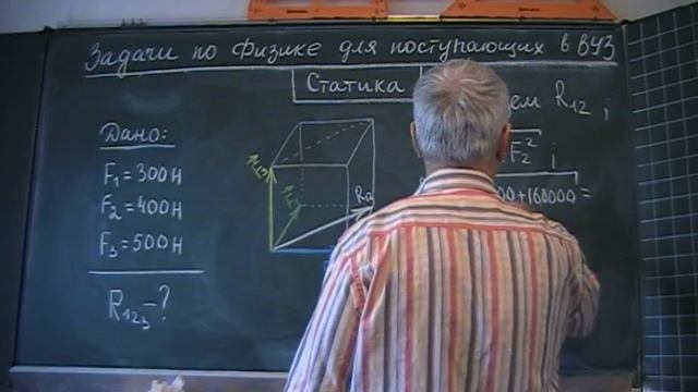 Равнодействующая сил, расположенных в разных плоскостях