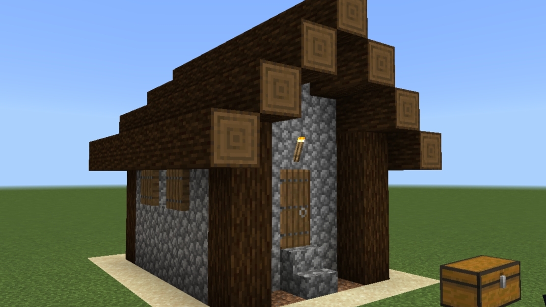 Как построить дом жителя из таёжной деревни с сундуком и кроватью