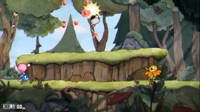 прохождение Cuphead (run'n gun) лесные безумцы