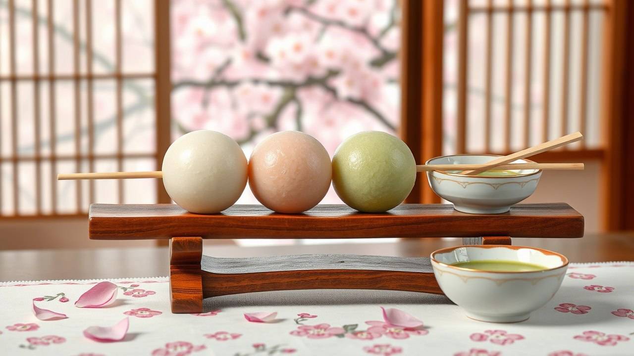 Японское искушение: Ханами Данго на палочке — искусство домашнего лакомства!