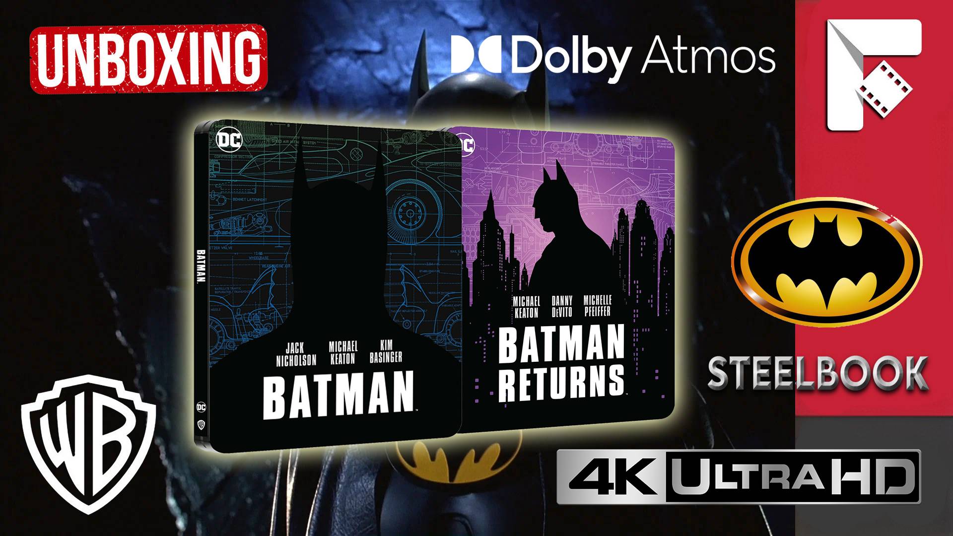 Бэтмен и Бэтмен Возвращается/ Распаковка 4KUHD Blu-ray Steelbook