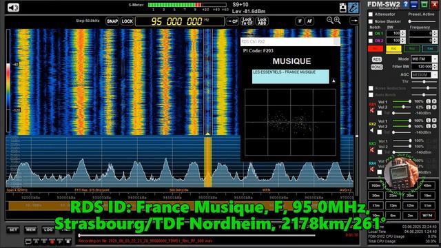 03.06.2025 22:24UTC, [Es], France Musique, Франция, Страсбург, 95.0МГц, 2178км