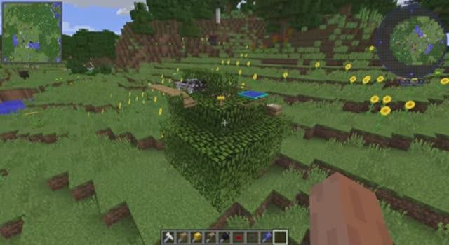 построил маленький дереве в майнкрафт